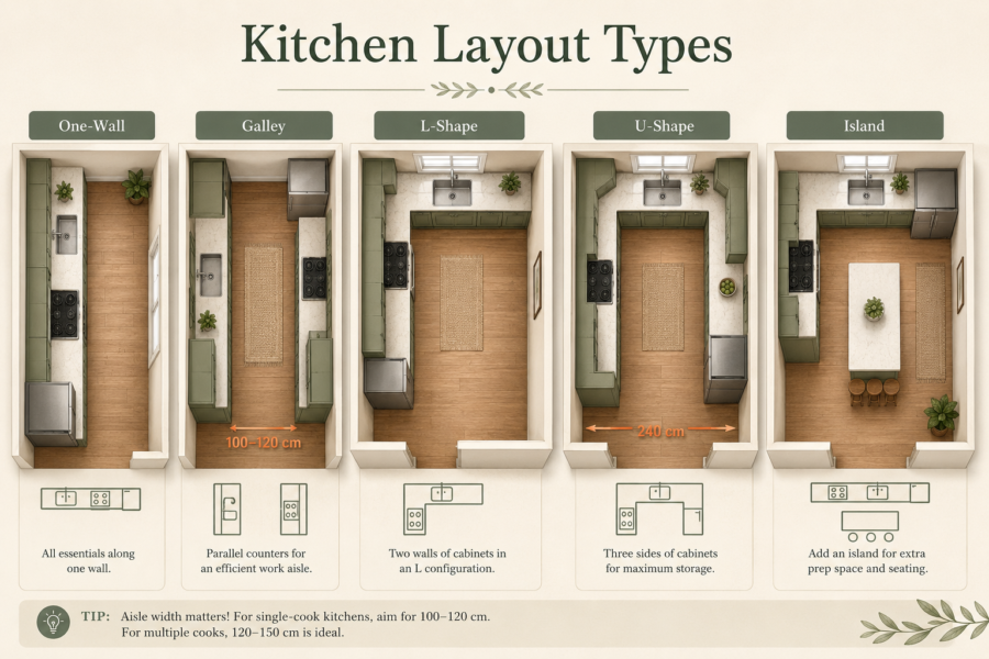 Kitchen Layout & Dimensions Guide 2026: The Standard Clearances That ...